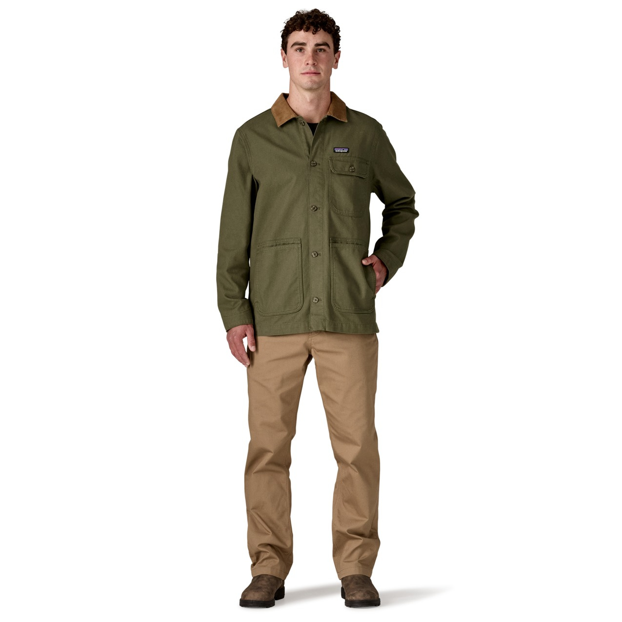 Patagonia M's Point Reyes Canvas Jacket Basin Green | Sportfiskeprylar.se