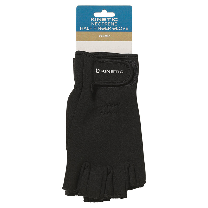 Kinetic Neoprene Half Finger Glove Black | Sportfiskeprylar.se